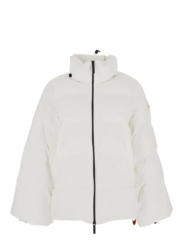 AFTER/LABEL Tignes Down Jacket With Removable Collar - White