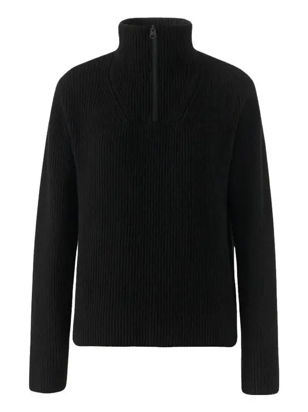 Mackage Gladys Sweater Knit Half-zip Pullover - Black