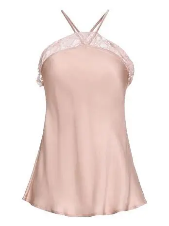 SOUVENIR Satin Camisole With Lace Detail - Pink