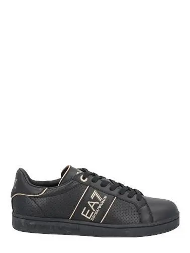 EA7 Soft Leather Sneakers - Black