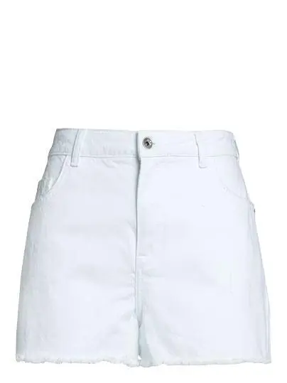 Patrizia Pepe Denim High-waisted Shorts - Off White