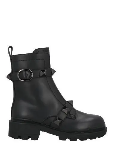 Valentino Garavani Ankle Boots In Leather With Embellishments - Black