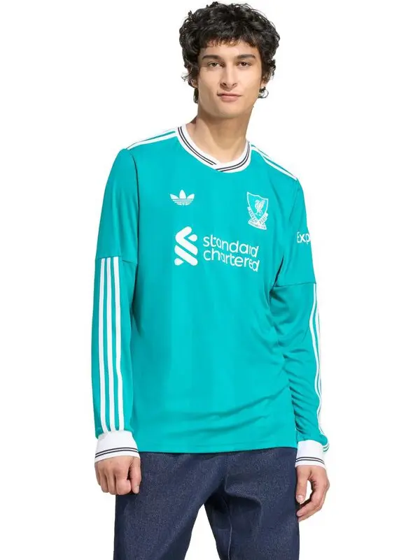 Adidas Liverpool Fc 25/26 Long Sleeve Third Jersey - Sea Green