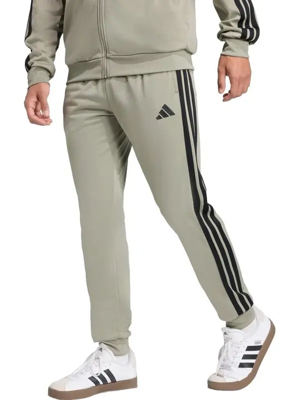 Adidas 3-stripes Tricot Regular Tapered Track Pants - Silver Pebble