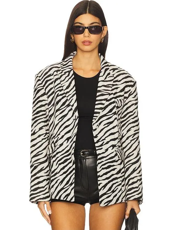 NONCHALANT LABEL Clemence Blazer - Zebra