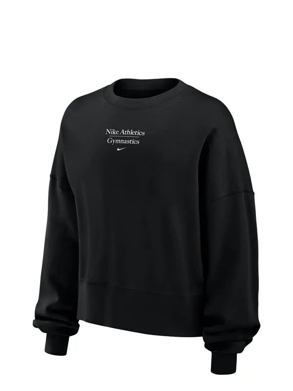 Nike Phoenix Fleece Gymnastics Crew-neck Sweatshirt - Black