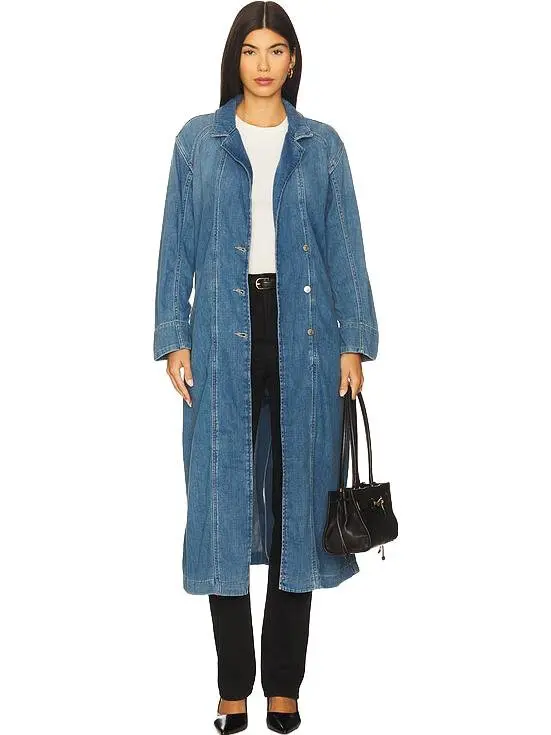 Free People We The Free Monique Indigo Duster - Sunlight Blue