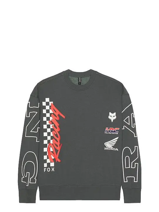 FOX RACING X Honda Oversized Crew Sweatshirt - Dark Shadow