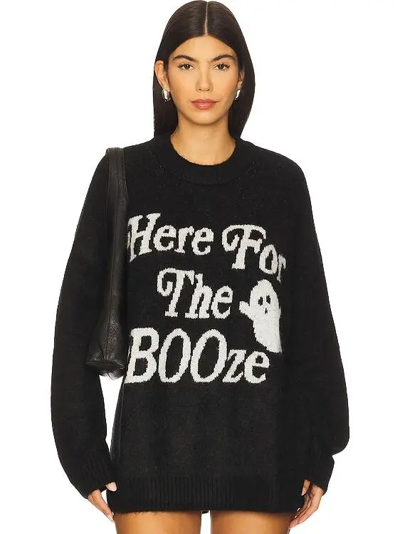 Show Me Your Mumu Classic Crewneck Sweater - Ghost Graphic Knit