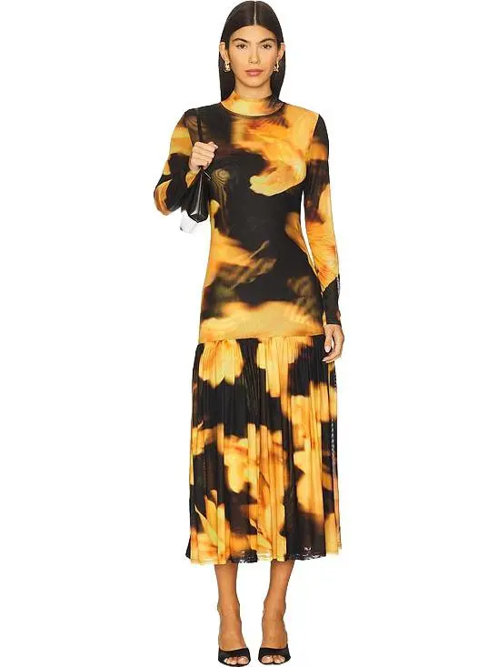 Misa Leylani Dress - Yellow Flora