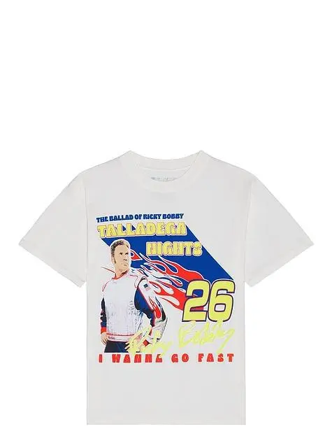 PHILCOS Talladega Nights Go Fast Tee In White - Cream