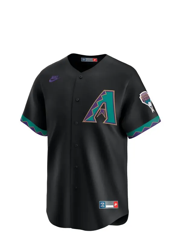 Nike Randy Johnson Arizona Diamondbacks Cooperstown Mlb Limited Jersey - Black