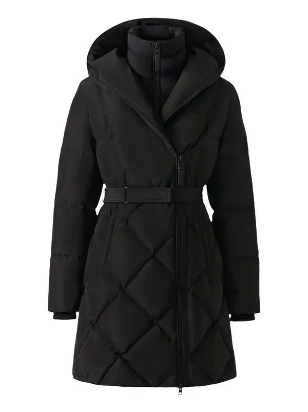 Mackage Ayumi 2-in-1 Long Down Coat With Bib - Black