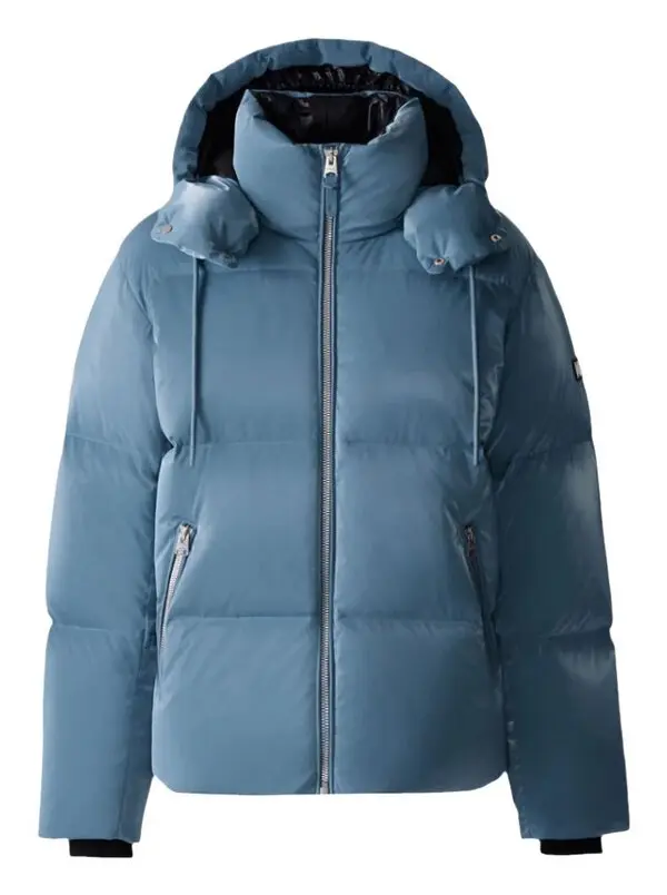 Mackage High-gloss Hooded Down Jacket - Provincial Blue