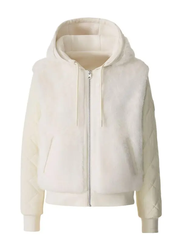 Mackage Gwendal Reversible Faux Fur Hoodie - Cream