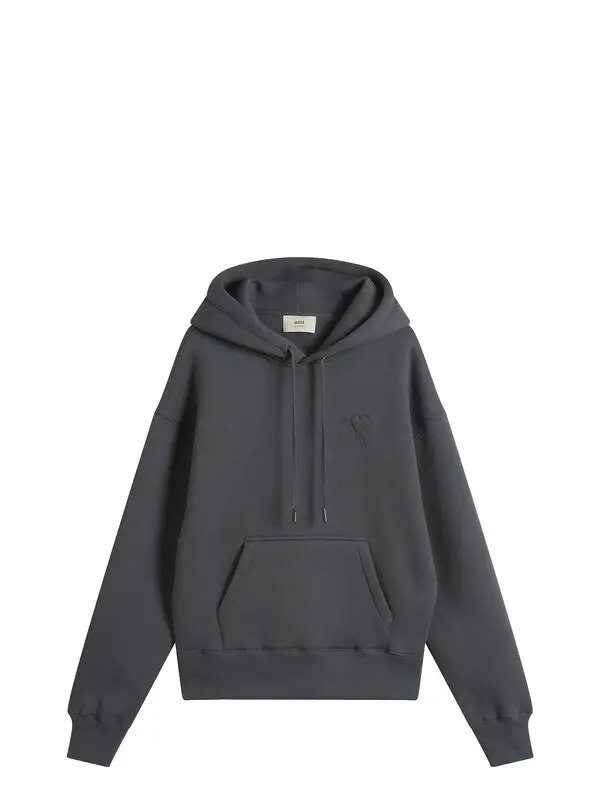 Ami Brushed Fleece Hoodie Big Adc - Anthracite