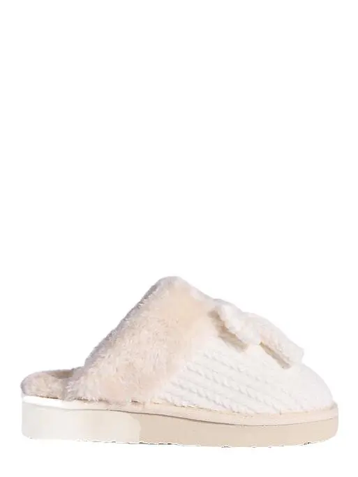 Minnetonka Bowelle Scuff Slide Slippers - Cream