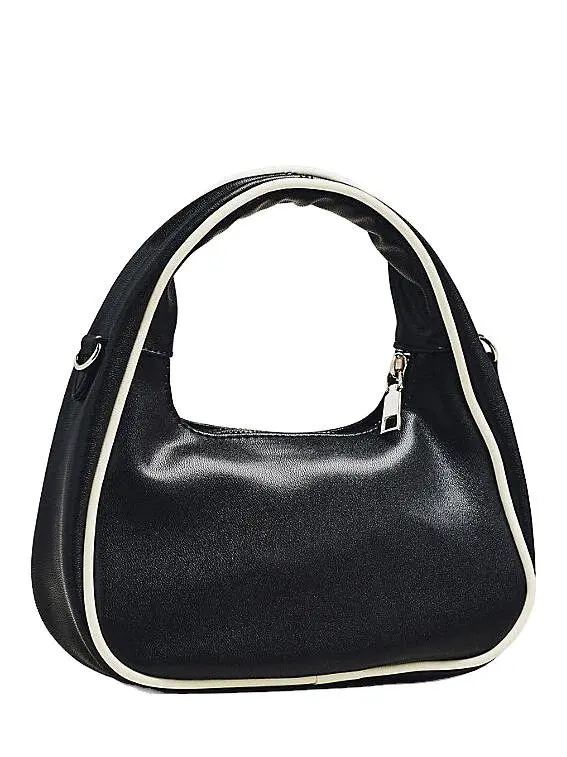 MELIE BIANCO Piped Mini Shoulder Bag - Black