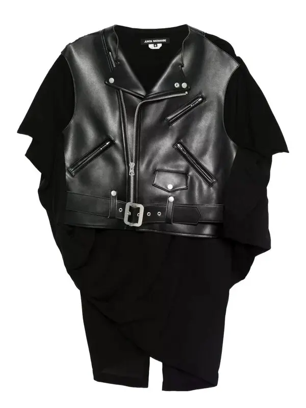 Junya Watanabe Draped Zip-front Jacket - Black