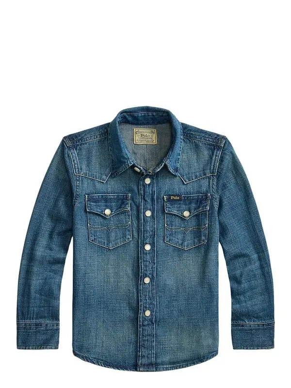 Ralph Lauren Cotton Denim Western Shirt - Blue