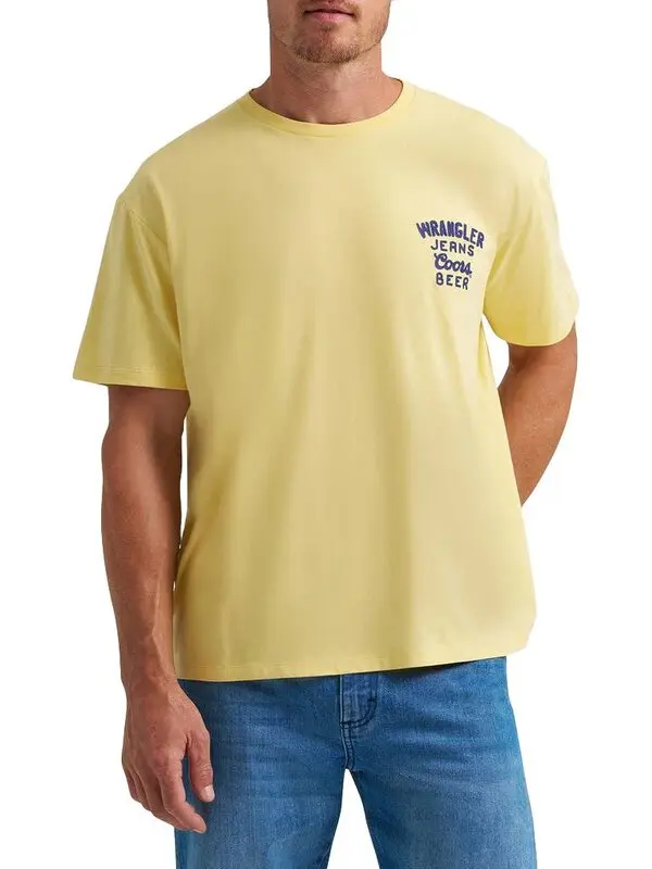 Wrangler X Coors® Embroidered Logo T-shirt - Buff Yellow