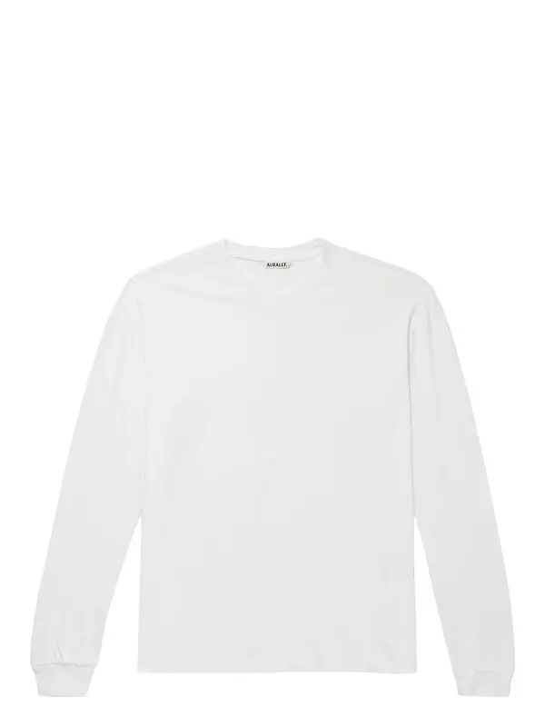 Auralee Cotton-jersey T-shirt - White