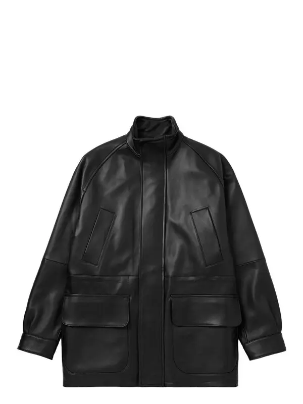 STOFFA Traveler Plongé Leather Jacket - Black