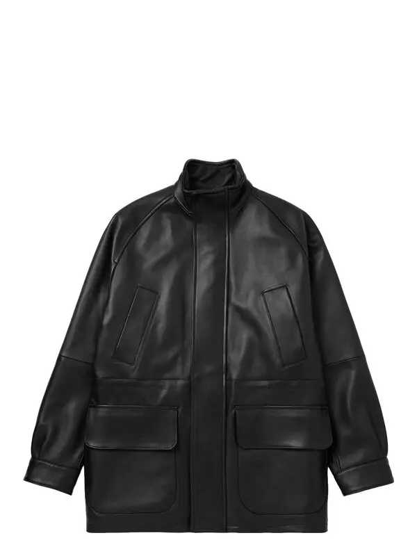 STOFFA Traveler Plongé Leather Jacket - Black