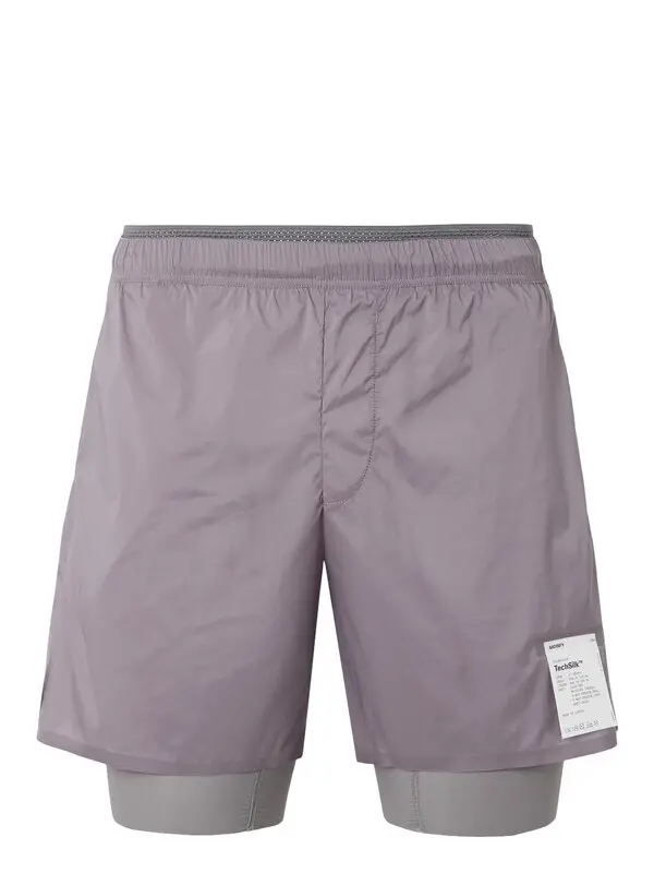 Satisfy 5" Straight-leg Layered Techsilk™ And Justice™ Shorts - Purple
