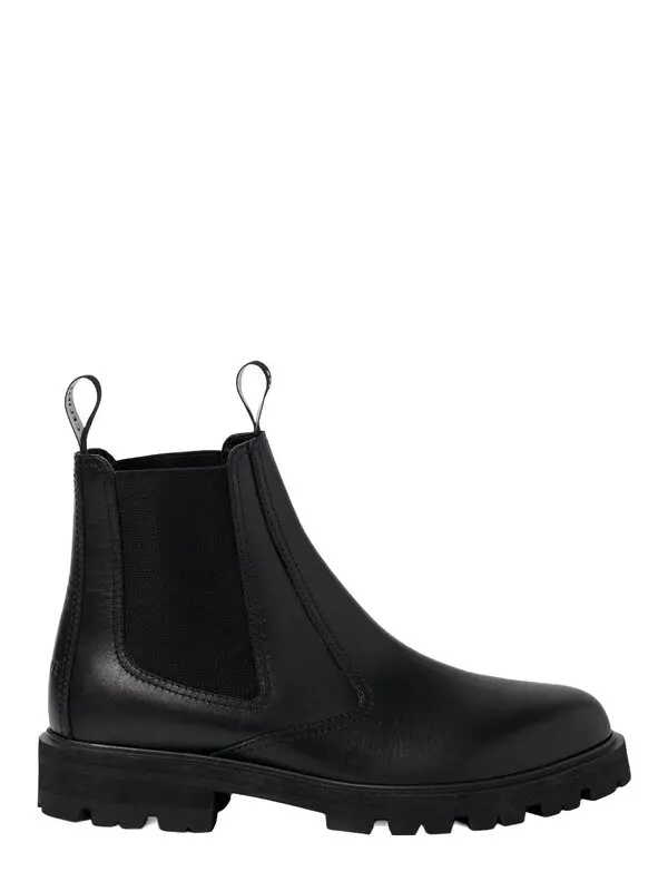 Celine Margaret Leather Chelsea Boots - Black