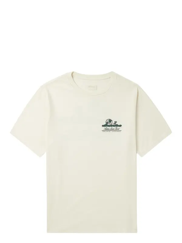 Aimé Leon Dore Unisphere Logo-print Cotton-jersey T-shirt - Neutrals