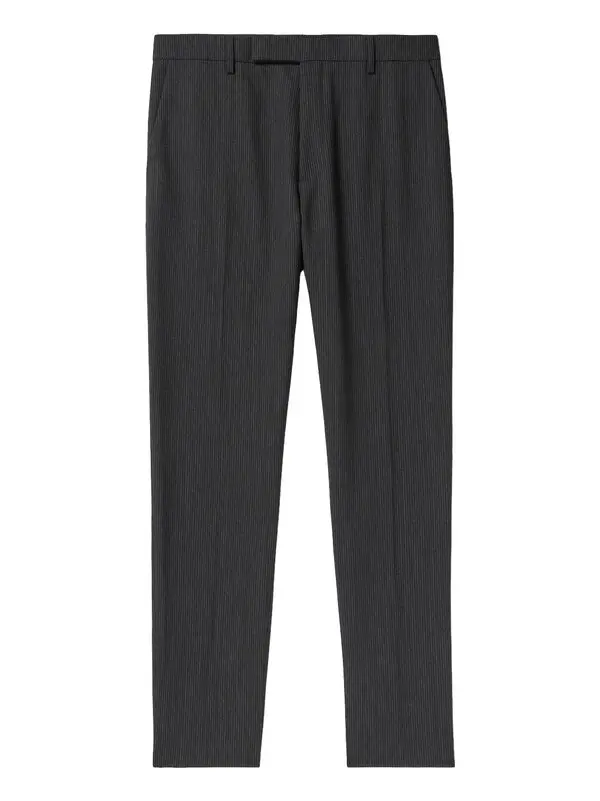 Celine Pinstriped Wool Trousers - Black