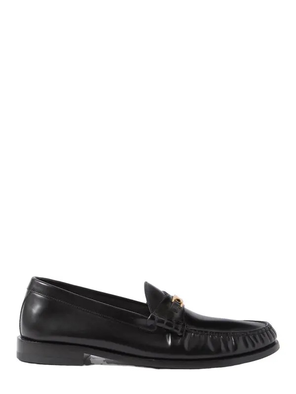 Celine Homme Triomphe Polished-leather Loafers - Black