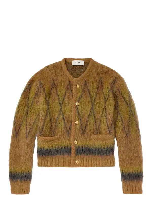 Celine Mohair-blend Cardigan - Brown