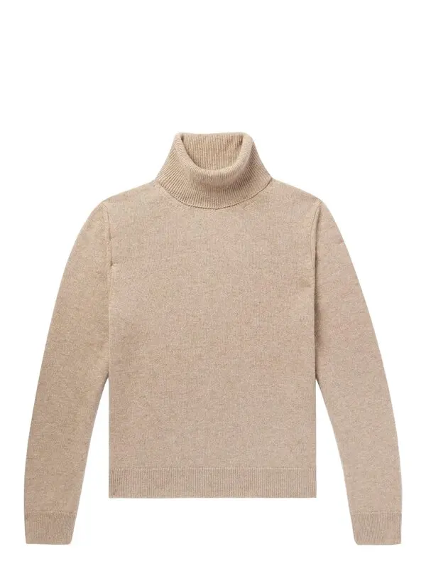 Celine Slim-fit Cashmere Rollneck Sweater - Brown