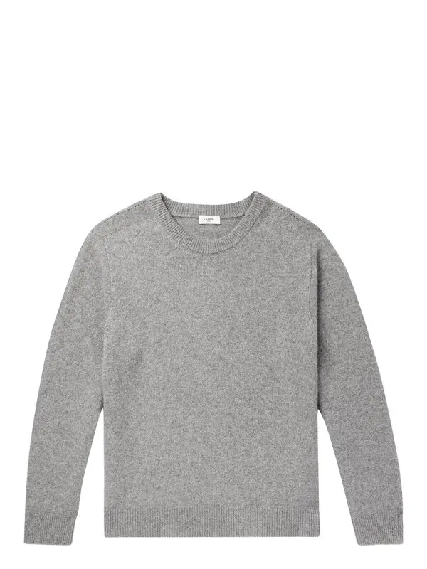 Celine Mélange Cashmere Sweater - Gray
