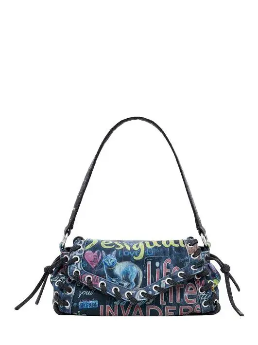 Desigual Printed Crossbody Bag - Blue Multis