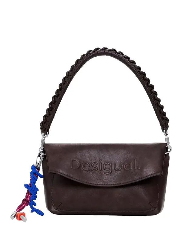 Desigual Faux Leather Shoulder Bag - Dark Brown