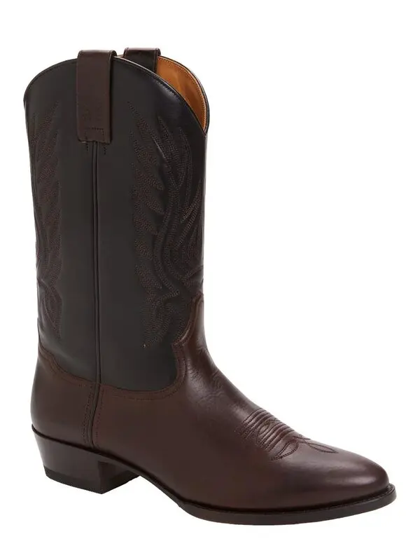 Ralph Lauren Western Boot - Luggage Brown/black