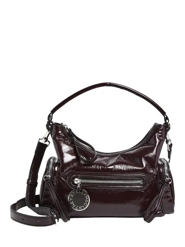 Stella McCartney Small Dartmoor Crinkled Patent Faux Leather Shoulder Bag - Shiraz