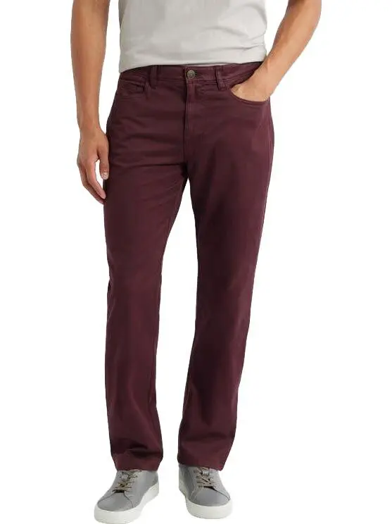 Johnston & Murphy Five-pocket Cotton Blend Trousers - Burgundy