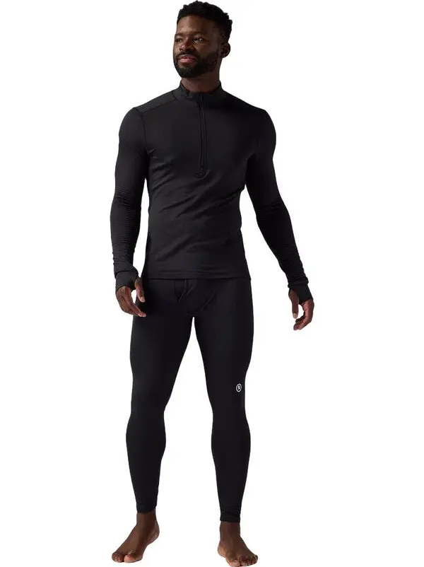 BACKCOUNTRY Pines Microgrid Ultra-lt Baselayer 1/4-zip Top - Black