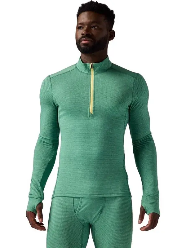 BACKCOUNTRY Pines Microgrid Ultra-lt Baselayer 1/4-zip Top - Gearhead Green