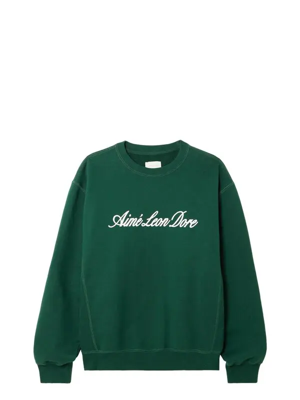 Aimé Leon Dore Logo-print Sweatshirt - Green