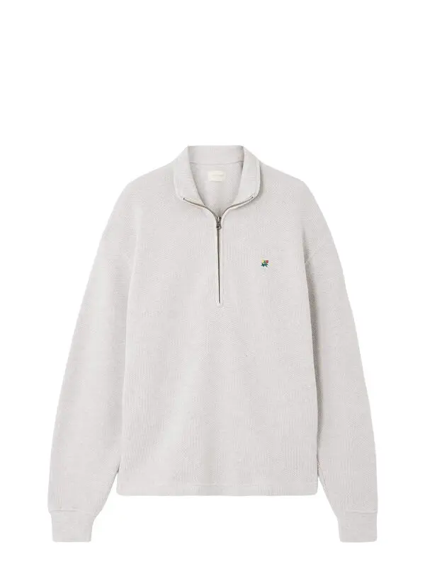 Aimé Leon Dore Embroidered Cotton Sweatshirt - Off-white