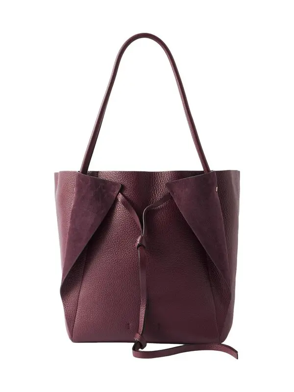 Gabriela Hearst Marija Tasseled Tote - Burgundy