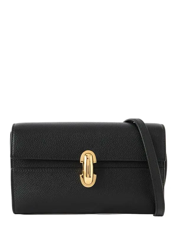Savette Symmetry Mini Textured-leather Shoulder Bag - Black