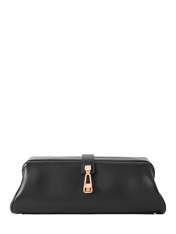 Gabriela Hearst Paola Leather Clutch - Black