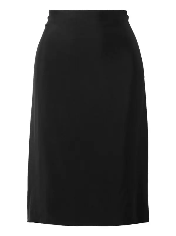 Marni Pleated Satin-twill Skirt - Black