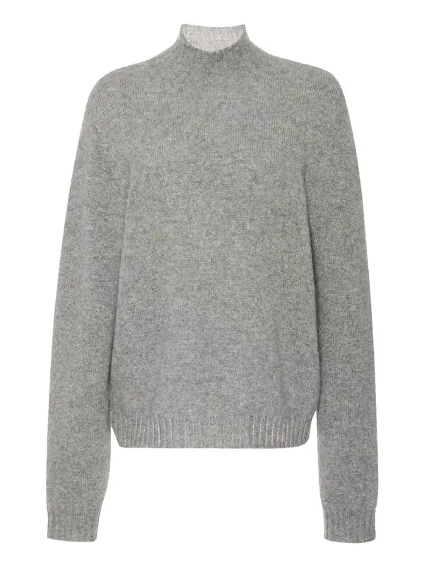 THE ROW High-neck Cashmere Knit - Grey